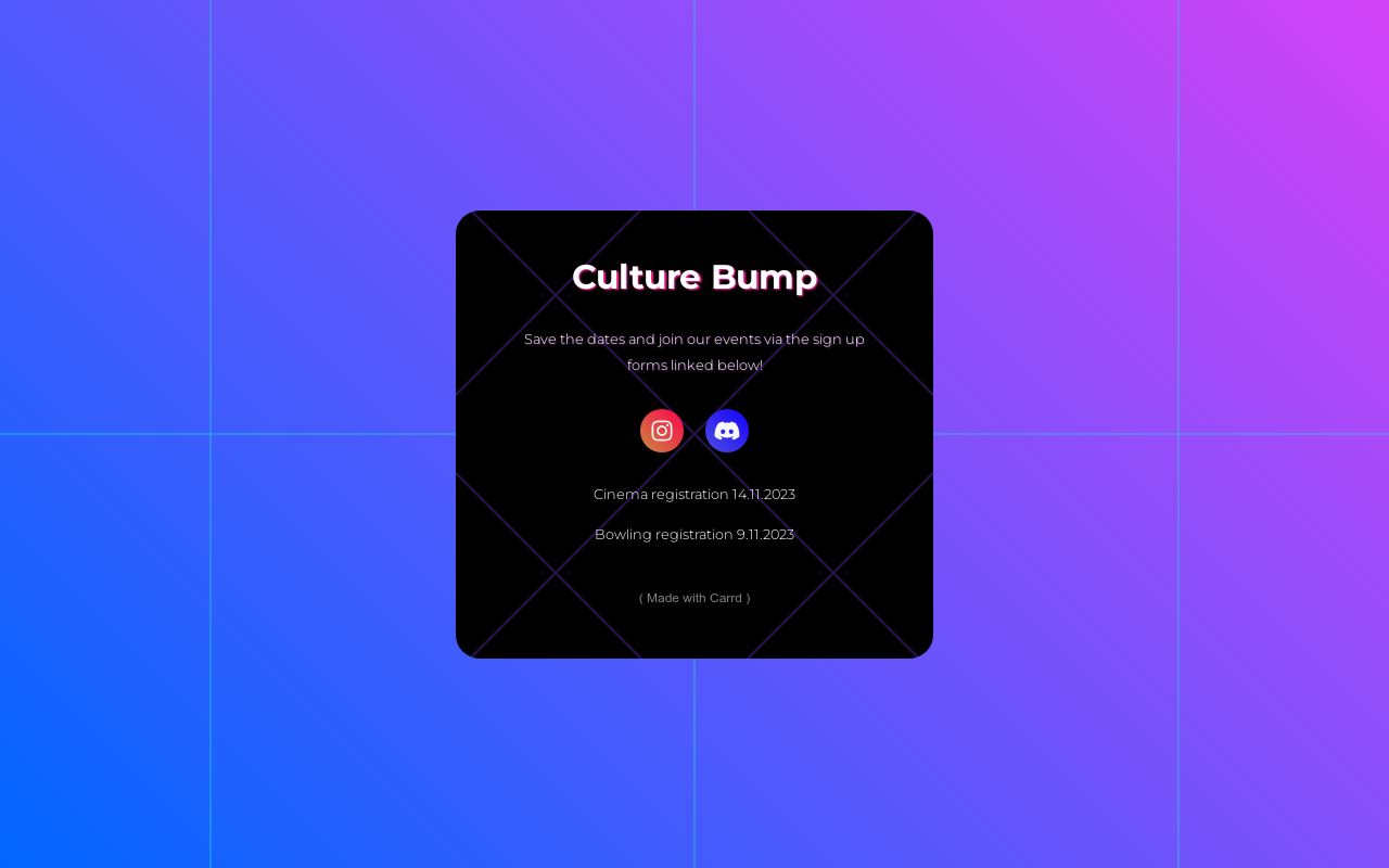 Culture Bump